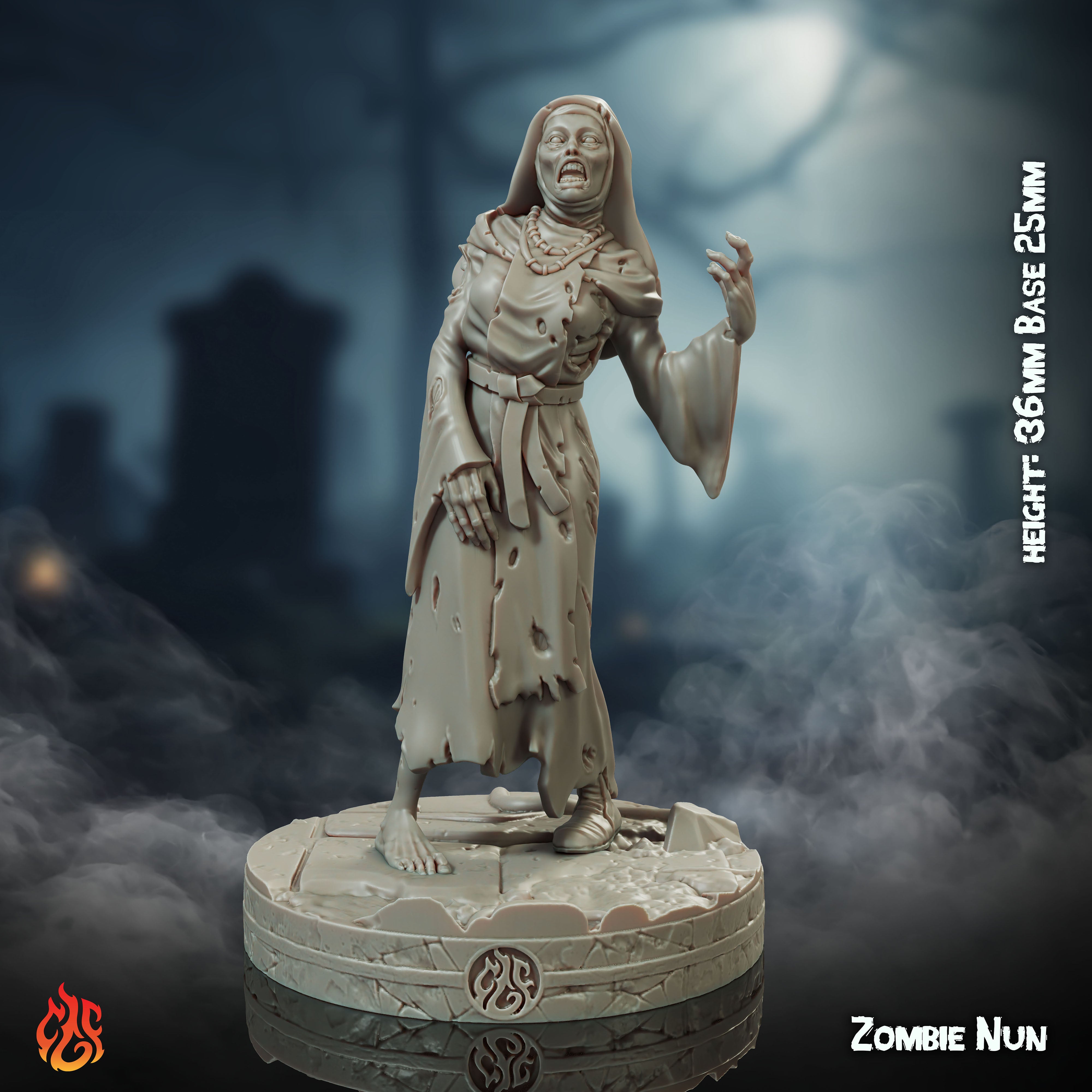 Zombie Nun (Digital, STL files) – Crippled God Foundry