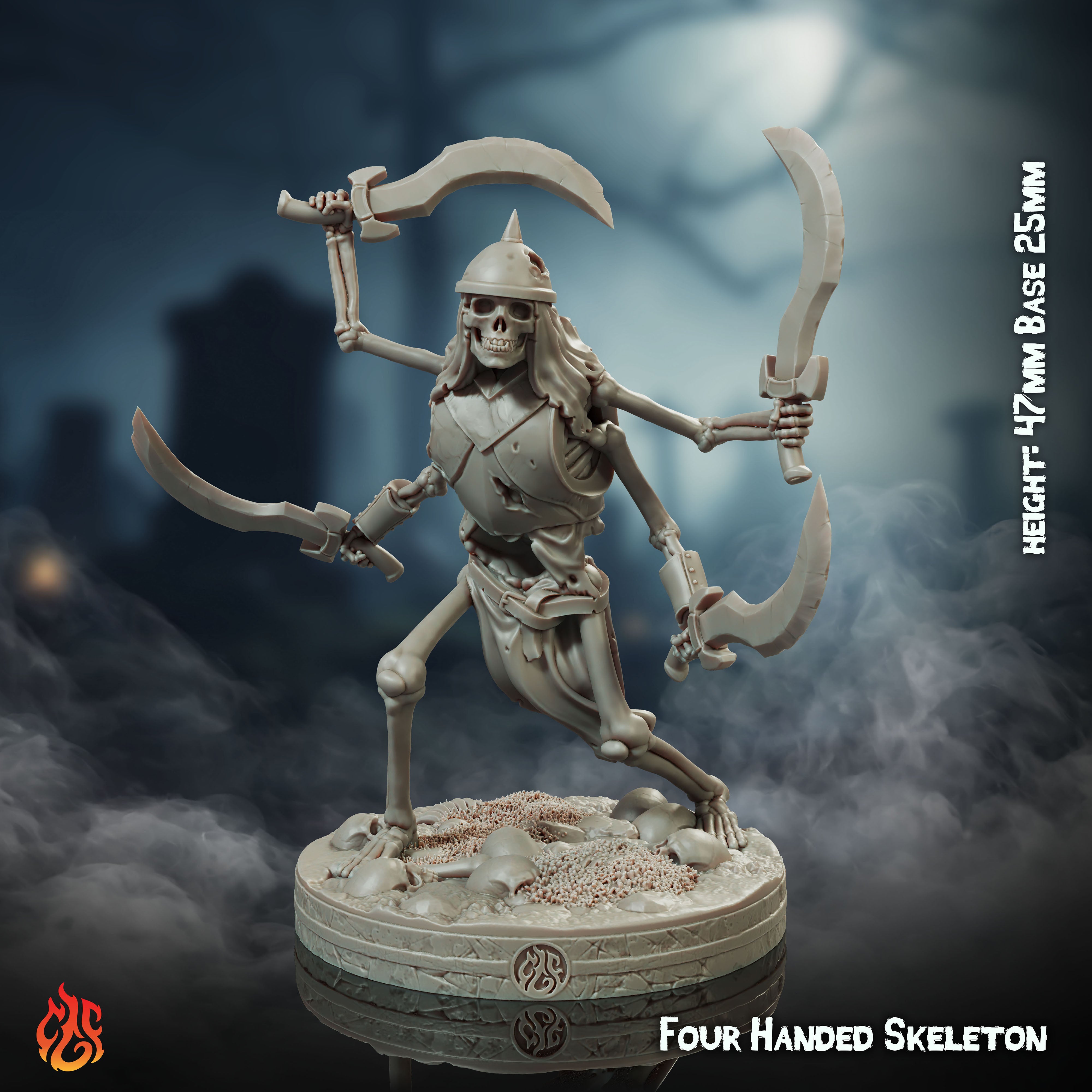 Four Handed Skeleton (Digital, STL files) – Crippled God Foundry