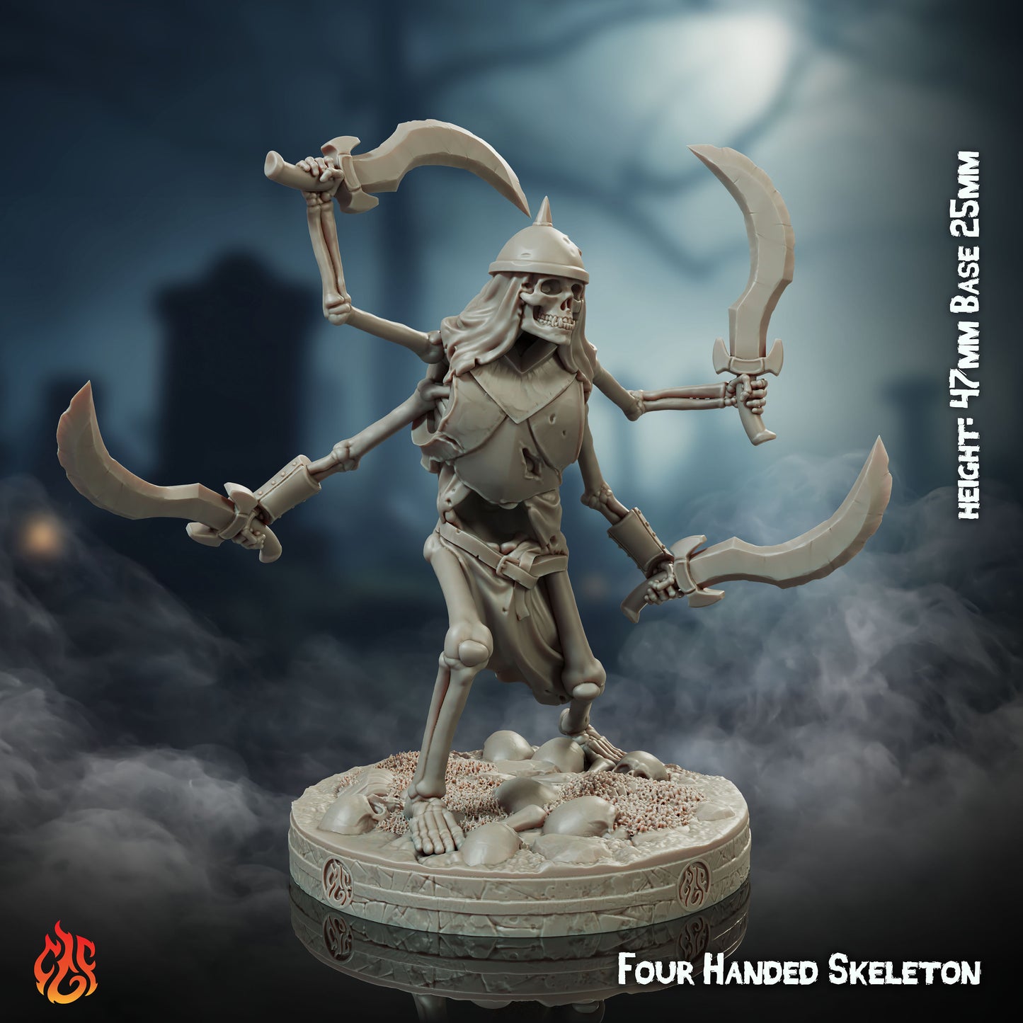 Four Handed Skeleton (Digital, STL files) – Crippled God Foundry