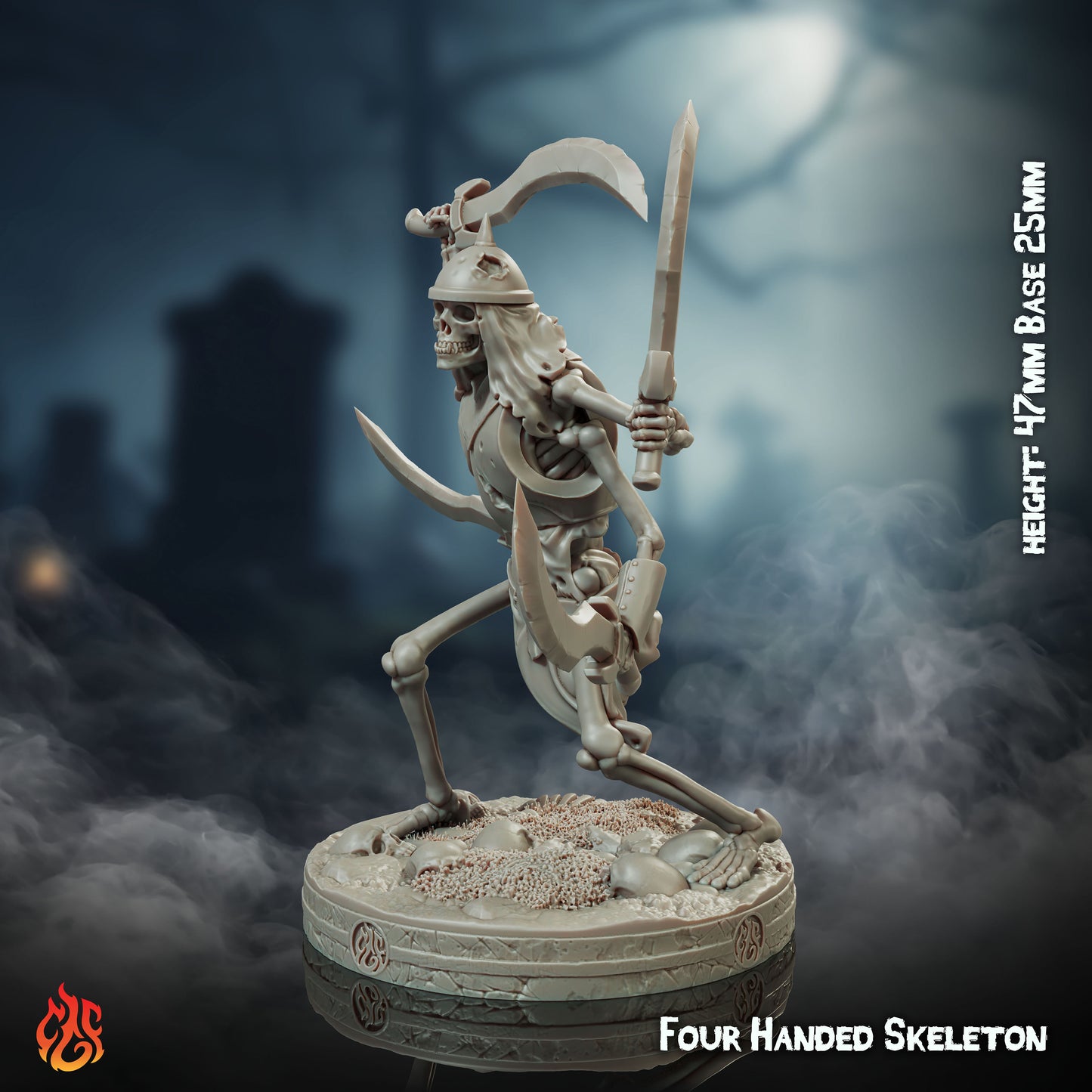 Four Handed Skeleton (Digital, STL files) – Crippled God Foundry