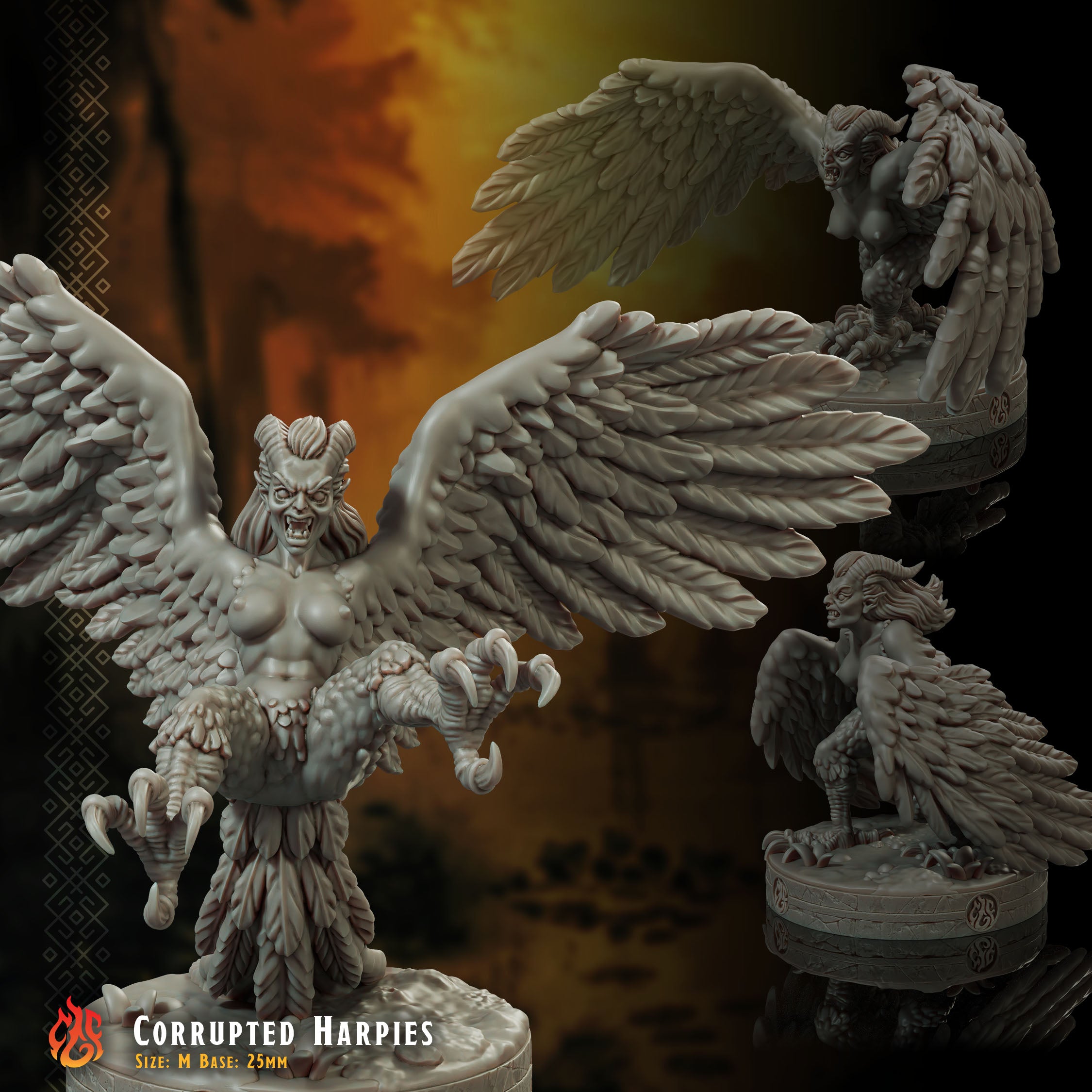 Corrupted Harpies (Digital, STL files) – Crippled God Foundry