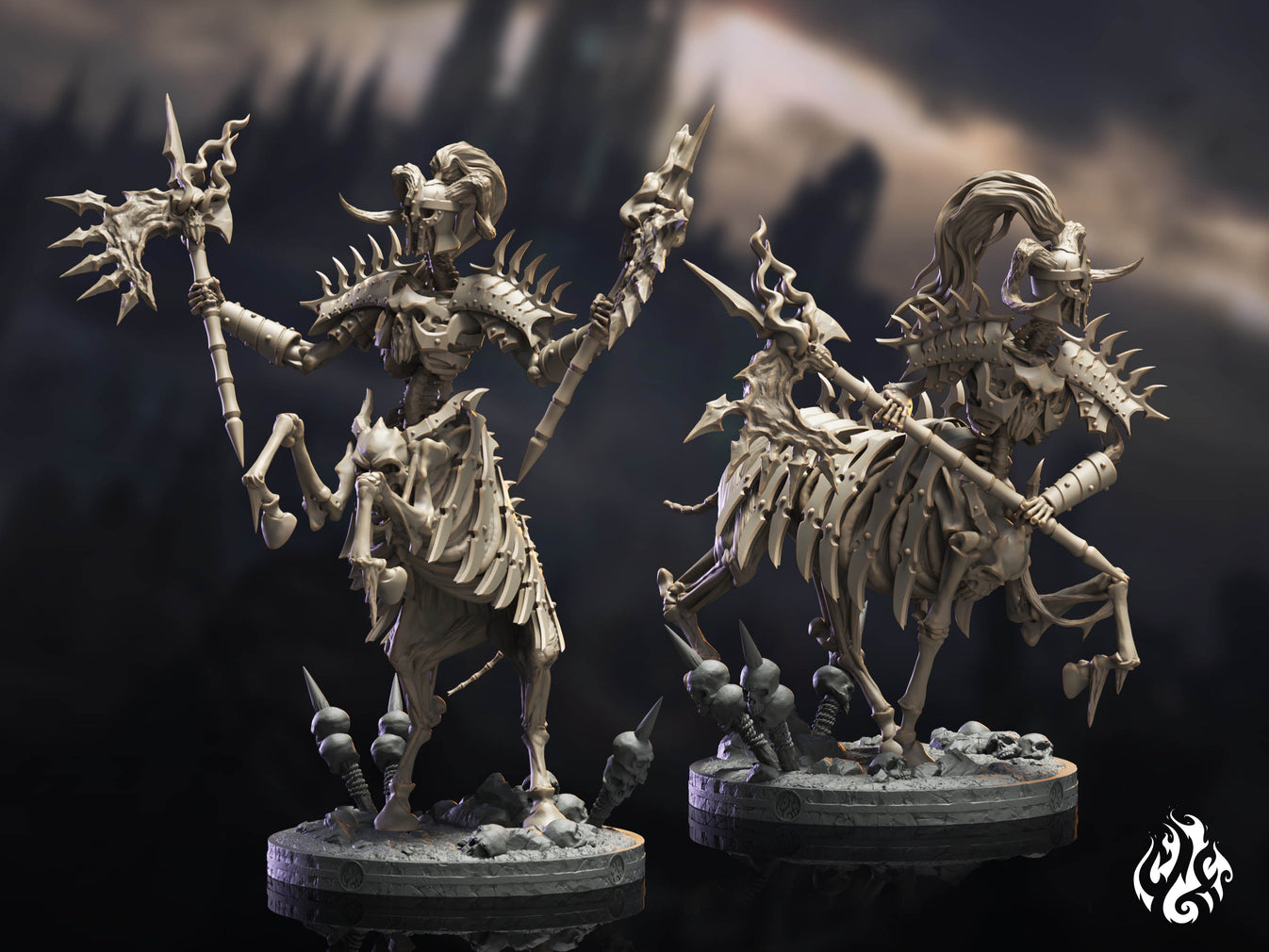 Centaur Death Knights| miniature for fantasy rpg tabletop games, 28-32 ...