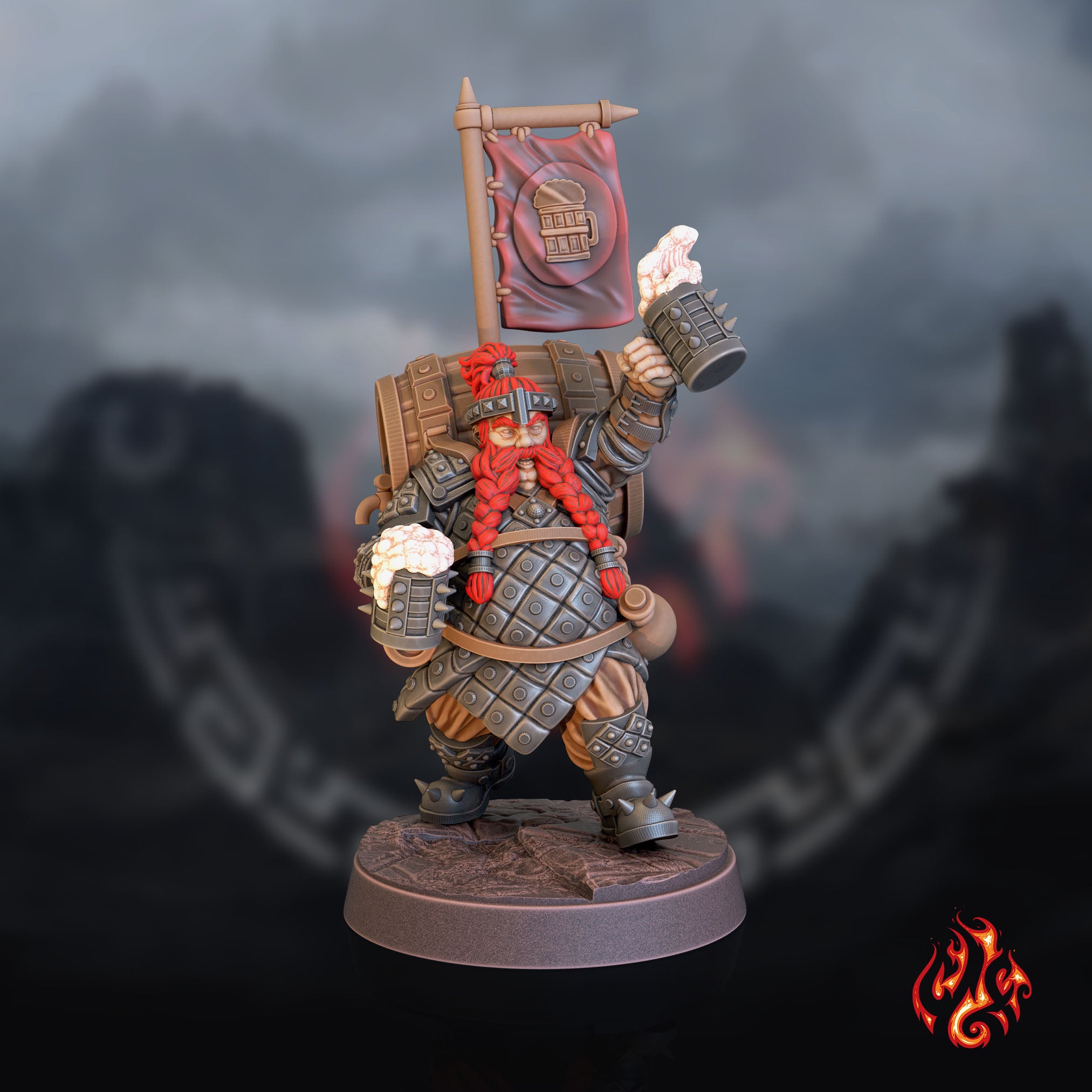 Dwarf Standard Beerer (Digital, STL files) – Crippled God Foundry