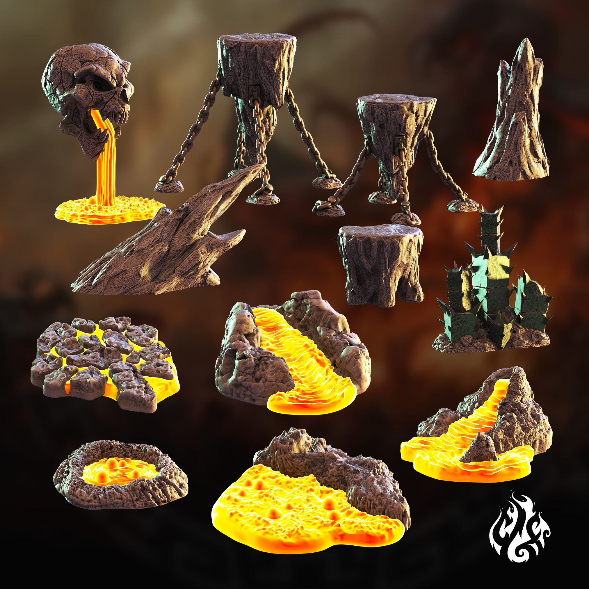 Hell scenery (Digital, STL files) – Crippled God Foundry
