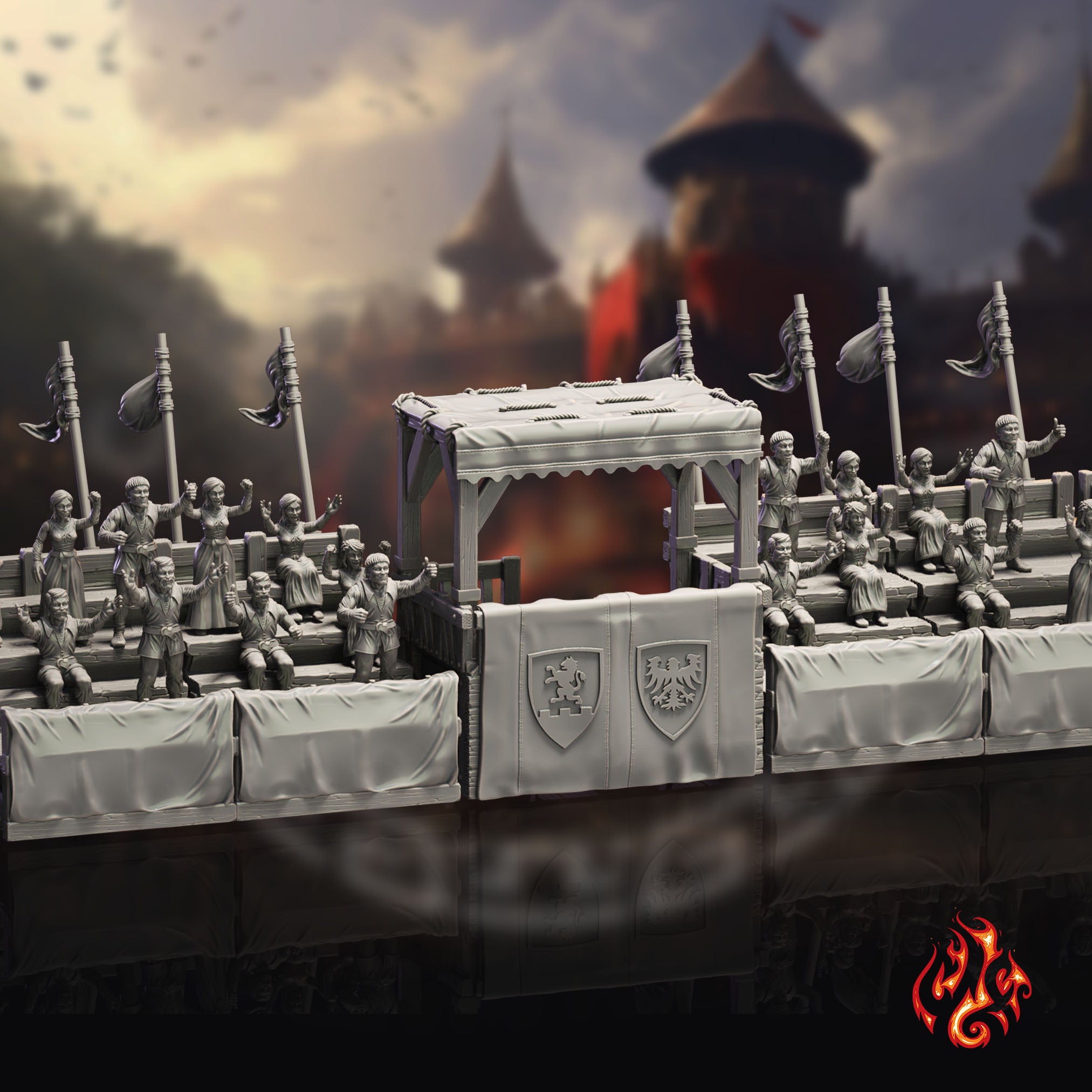 Jousting Arena and Spectators (Digital, STL files) – Crippled God Foundry