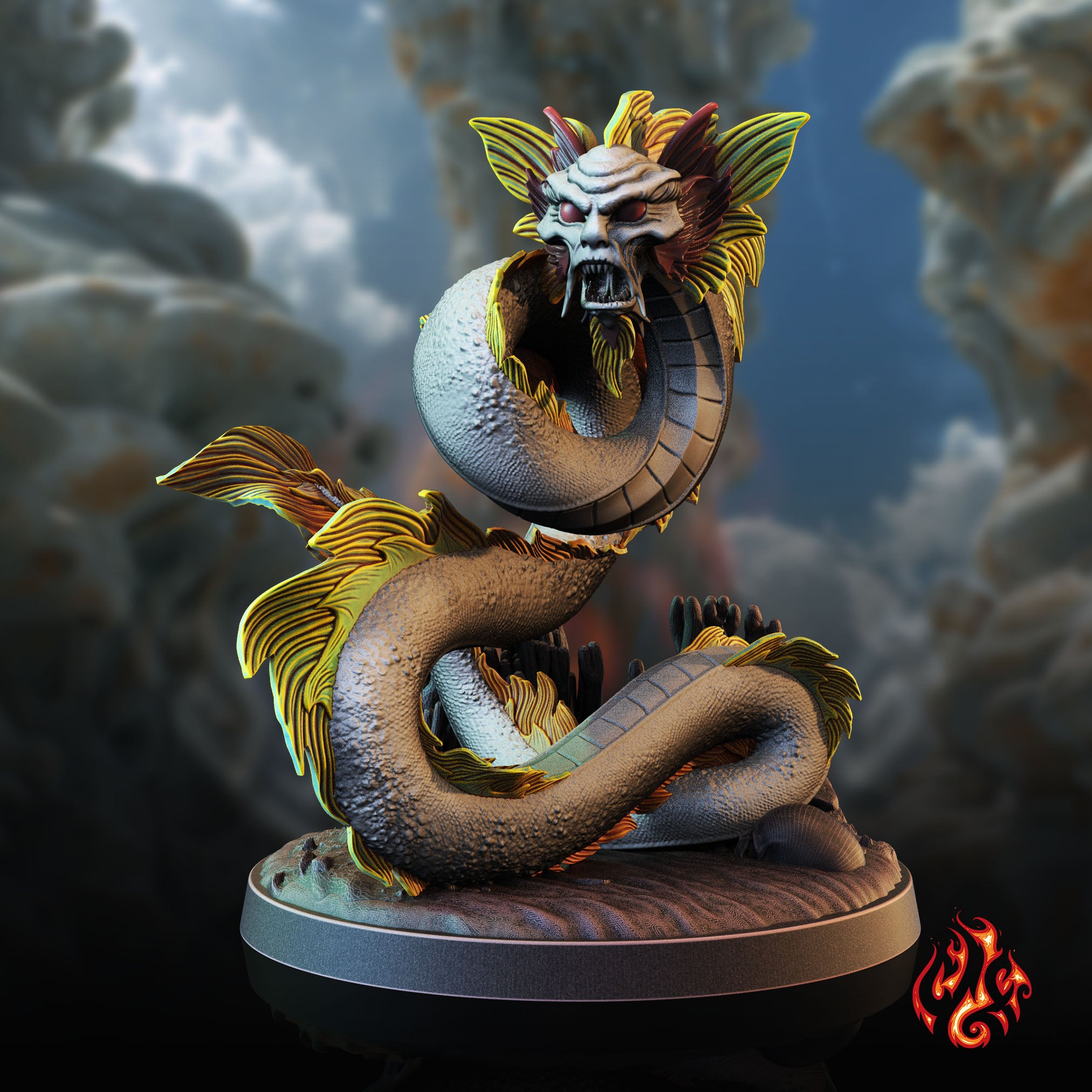 Water Naga (Digital, STL files) – Crippled God Foundry